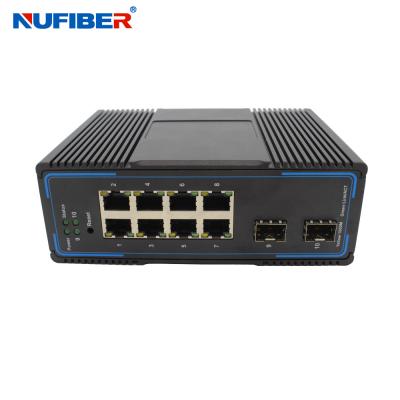 Cina Interruttore POE gestito da Ethernet industriale L2 8x10 / 100 / 1000base-T 2x1000base-X SFP in vendita