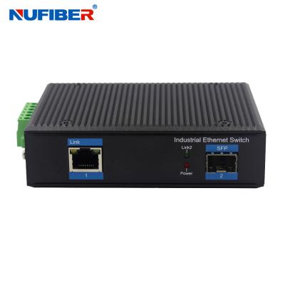 China Industrial Din Rail 1.25G SFP To RJ45 UTP Media Converter for sale