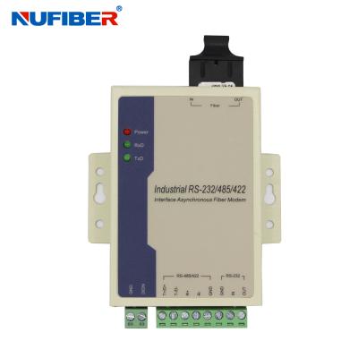 China RS485 RS422 RS232 Serial to Fiber Optic Converter DC24V Power Supply for sale