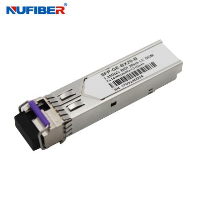 Cina connettore singolo 20km monomodale di LC del ricetrasmettitore di 1310nm 1490nm 1.25G SFP in vendita