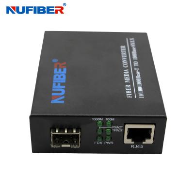 China Gigabit SFP Slot Optic Media Converter 10/100/1000M SFP to UTP Ethernet Converter 5V1A for sale