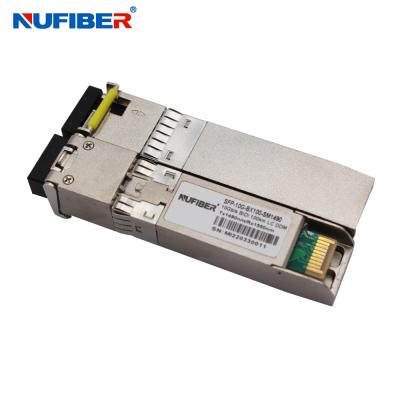 China 1490 / 1550nm 10G WDM SFP Module Bidi 100km Simplex SM LC Connector for sale