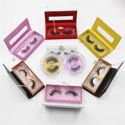 China 3D mink glitter eyelash box Factory hot selling glitter rigid lash paper box for sale