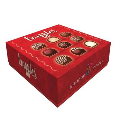 China folding lid and base truffle cake paper box  foldable food bakery gift box for sale