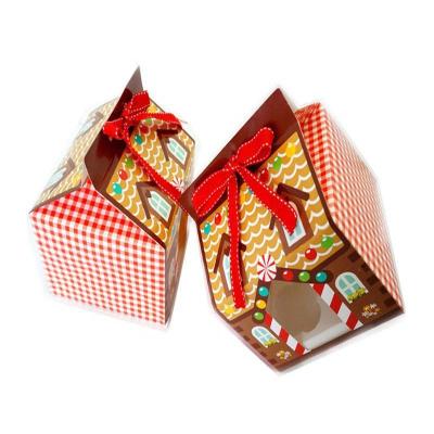 China custom macaron gable box with clear window  Wedding macaron packaging box for sale