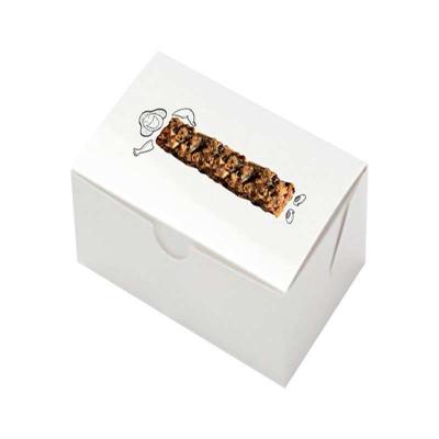 China custom rectangle cookie packaging box White food macaron color paper box for sale