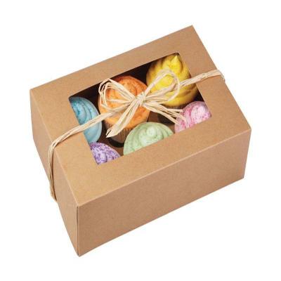 China 6pcs cookie paper box  cardboard macaron packaging box  fried chicken cardboard box for sale
