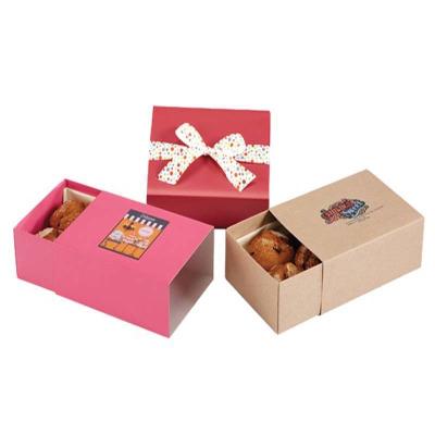 China custom sliding drawer style cupcake box  folding muffin packaging box truffle candy box for sale