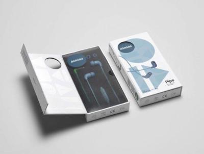 China Luxury Hinged earphone pack gift box China supplier clamshell headphone packaigng box for sale