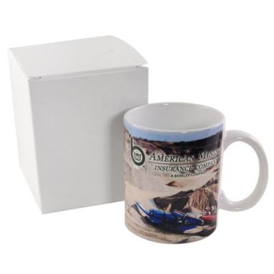 China cardboard white cup gift box Mug packaging color box for sale