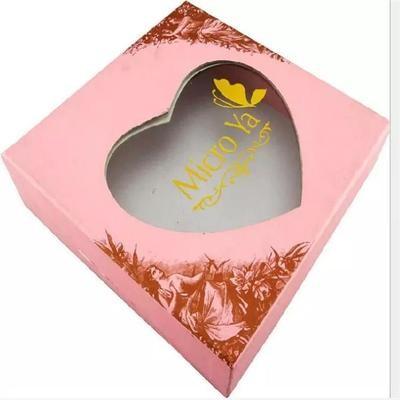 China lid and base gift box with PVC transparent window  chocolate candy packaging box for sale