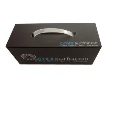 China custom marble box granite packaging box quartz gift box porcelain slab rigid box with plastic handle for sale