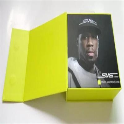 China custom headphone hinged paper box  luxury earphone packaging gift box with magnet closure for sale