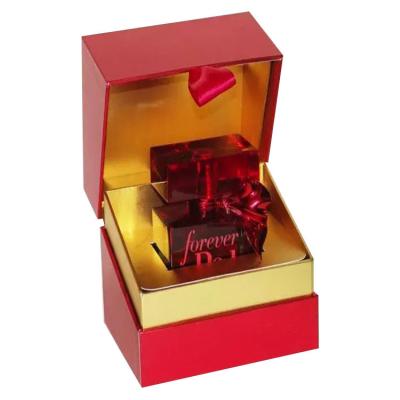 China custom high end fragrance hinged packaging box with shoulder   luxurious perfume gift box for sale