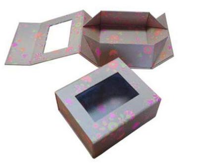 China custom pvc window gift folding box  luxury wedding dressing  foldable packaging box for sale