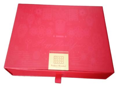 China custom red chocolate packaging drawer box  candy packaging drawer paper box  luxury food packaging gift drawer box for sale