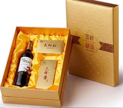 China luxurious lid and base tea and wine packaging box with shoulder  high end velvet tray tea box for sale