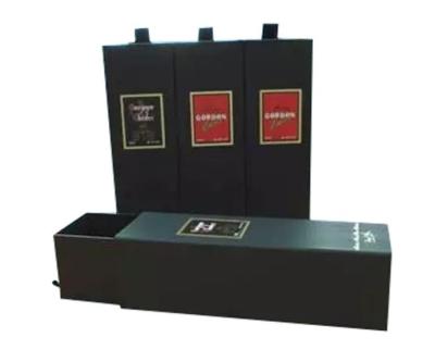 China custom drawer wine packaging box luxury red wine book shape gift box  liquor packaging paper drawer box for sale