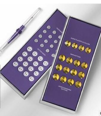 China custom button packaging box  rigid fastener gift box  luxury button pack paper box for sale