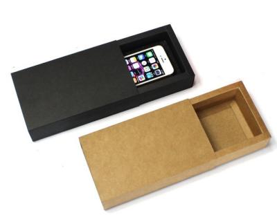 China flat color paper mobile phone case box luxury black cell phone shell packaging paper  box cell phone cover paper box for sale