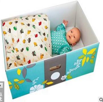 China flat lid and base baby clothing gift box  luxury baby towel paper box  custom baby swaddle  box for sale