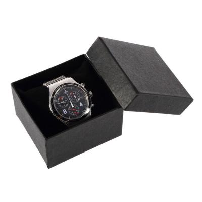 China custom lid and base special textured paper watch box luxury watch packaging paper box for sale