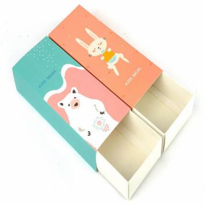 China custom baby underwear sock clothing packaging box luxury children boy girl stocking apparel jean gift box for sale