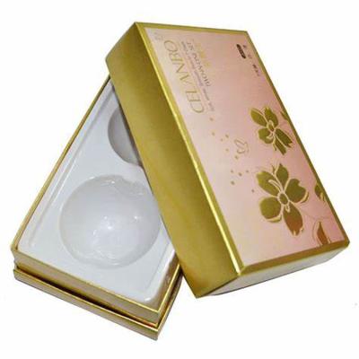 China custom gold paper  facial mask rigid gift box cosmetics packaging gift box perfume pack gift box for sale