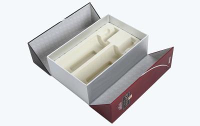 China custom flocking blister gift box   middle opened flocking blister wine box for sale