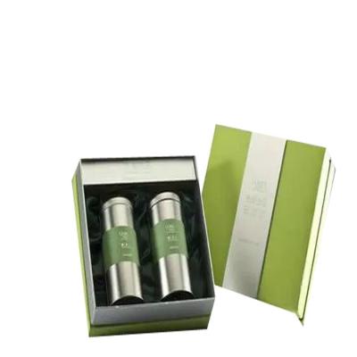 China bespoke two cups packaging box  two mugs lid and base gift box coffee vacuum cup box with sleeve for sale