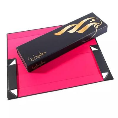 China custom hair extension gift box  folding hair extension paper box wig packaging box for sale