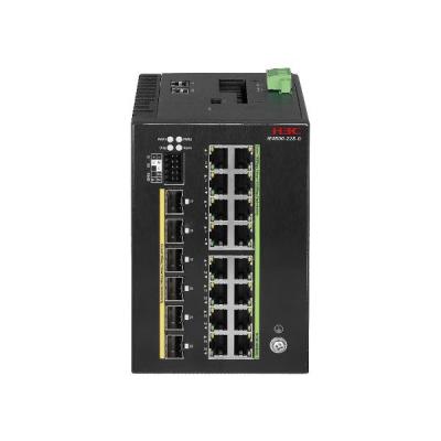 China Conmutador Gigabit Ethernet de grado industrial - 22 puertos, doble potencia, alta temperatura para entornos adversos en venta