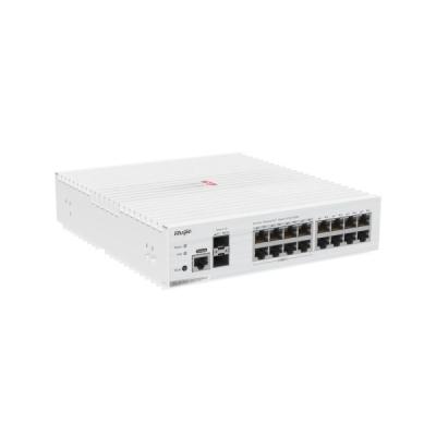 China 16-Port Gigabit Ruijie Switch With 2 SFP Slots Web Managed VLAN QoS Support for sale