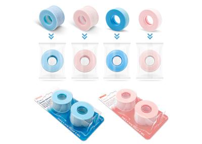 Cina Nastro rosa blu del gel del silicone del microporo del nastro del ciglio di estensione del pacchetto sensibile su ordinazione 2Pcs del nastro in vendita
