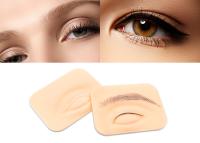 China Mini 3d Surface Face Blank Eyebrow Practice Skin Silicone Microblading Tattoo Practice Board for sale