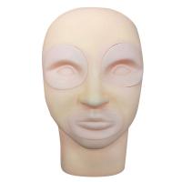 China Reusable Silicone Permanent Makeup Practice Skin Mannequin Head for sale