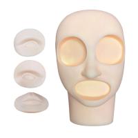 China Reusable Silicone Permanent Makeup Practice Skin Mannequin Head for sale
