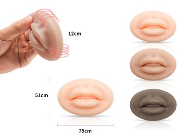 Cina Pelle permanente Microblading di pratica di trucco del labbro molle del silicone in vendita