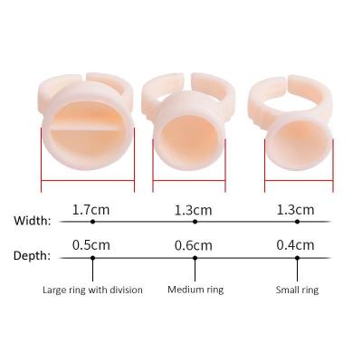China ODM Silicone Pigment Ring Small Medium Large Permanent Makeup Soft Texture for sale