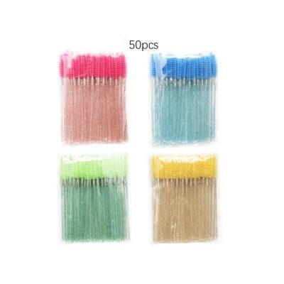 China OEM Disposable Eyelash Extension Accessories Crystal Mascara Brush Eyelash Brush Brow Lash for sale