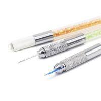 China Crystal Microblading Tattoo Pen Double Headed Microblading Permanent Eyebrow Makeup for sale