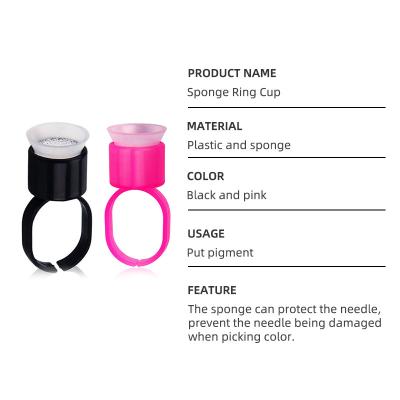 Cina Il pigmento permanente Ring With Sponge Tattoo Ink di trucco foggia a coppa gli accessori di Microblading in vendita