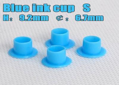 China Blue Color Plastic Tattoo Machine Ink Pigment Cups Tattoo Accessories for sale