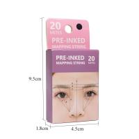 China 10M 20M Microblading Pre Inked Mapping String Thread Eyebrow Measure Positioning Tools for sale