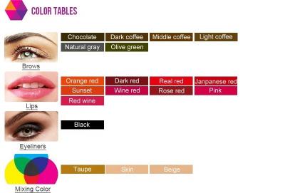 China EU Liquid Permanent Makeup Tattoo Ink Pigments 10ml Red Blue Color for sale