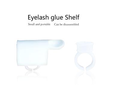 Cina Dito di plastica Ring For Grafting Eyelash Ring del supporto di estensione dell'inchiostro della colla della tazza del tatuaggio di trucco del ciglio in vendita