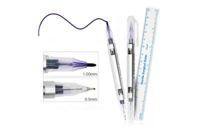 China Surgical Skin Marker Pen / 1.0mm Fiber Nib Skin Marker Pen For Permanent Makeup Eyebrow for sale