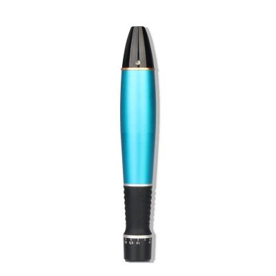 China Wholesale Wireless Metal Blue Leather Scroll Pen A1 Permanent Makeup Tattoo Kit for sale