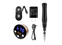 China Black Wireless Digital Semi Permanent Makeup Machine Kit Tattoo Gun for sale