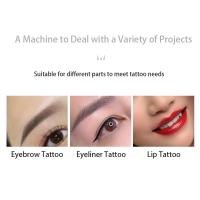 China Black Wireless Digital Semi Permanent Makeup Machine Kit Tattoo Gun for sale